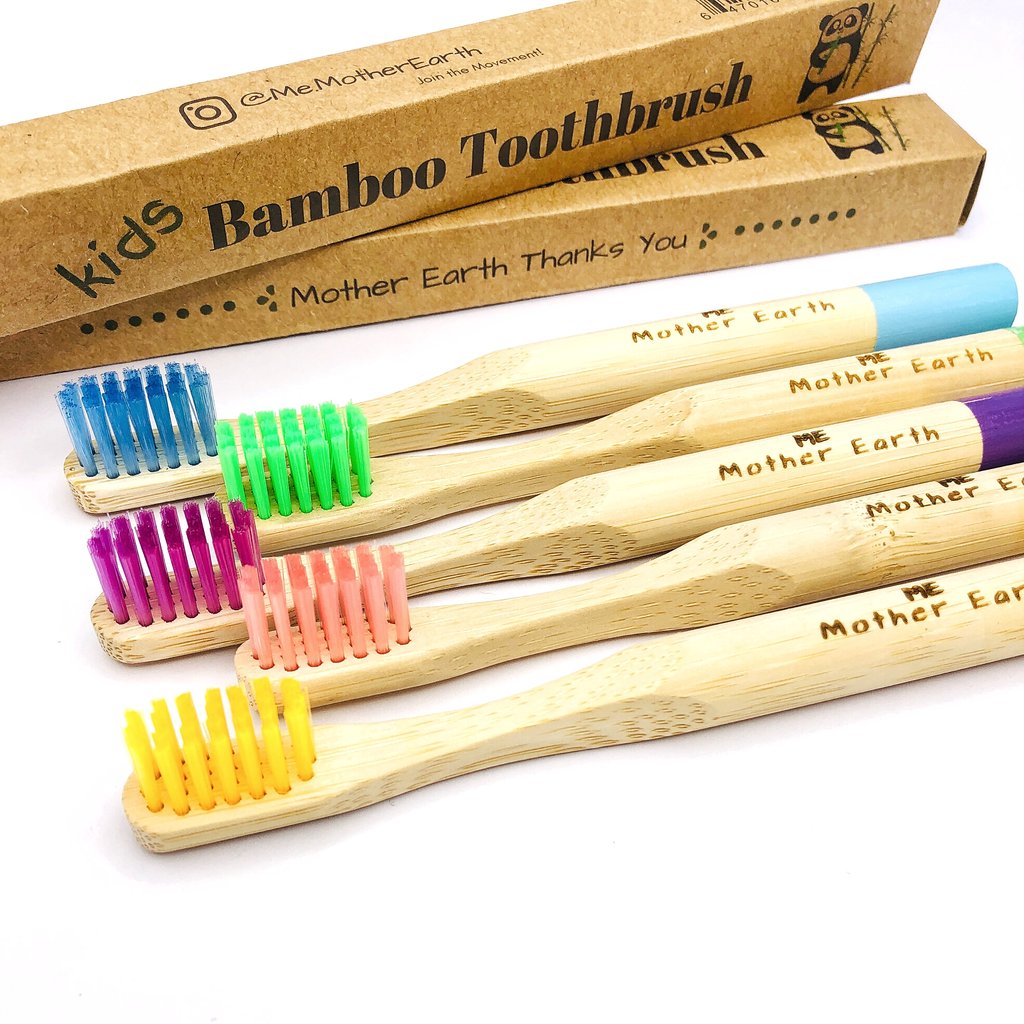 colourful bamboo toothbrushes for kids – EcoFreax